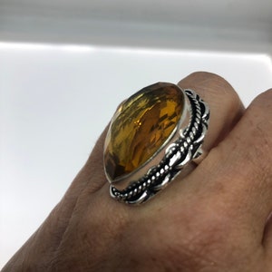 Vintage Golden Vintage Art Glass Ring About 1 Inches Knuckle - Etsy