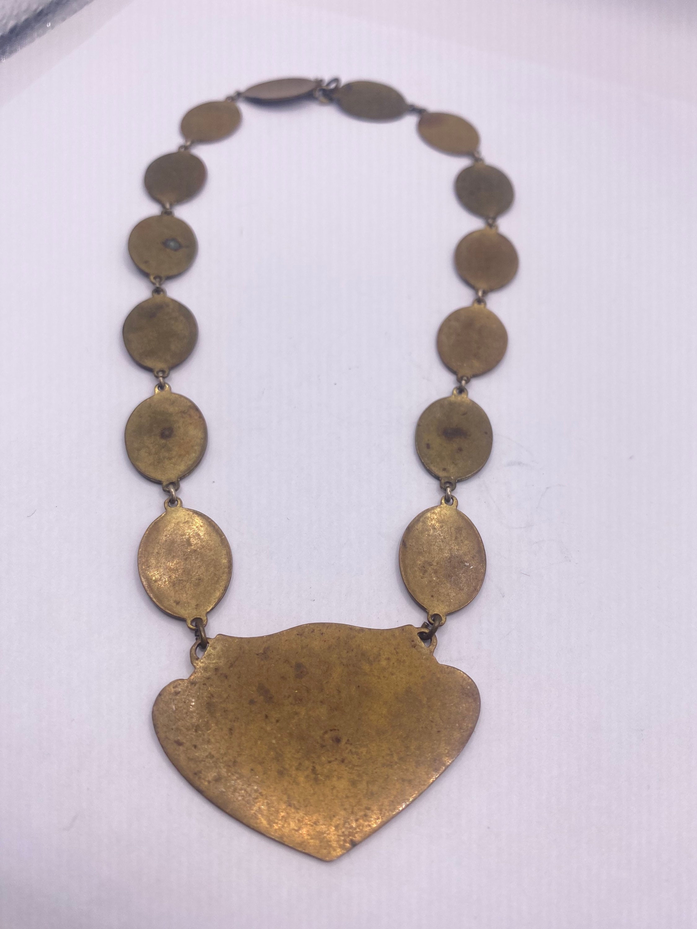 Vintage Bronze Asian Choker Necklace - Etsy