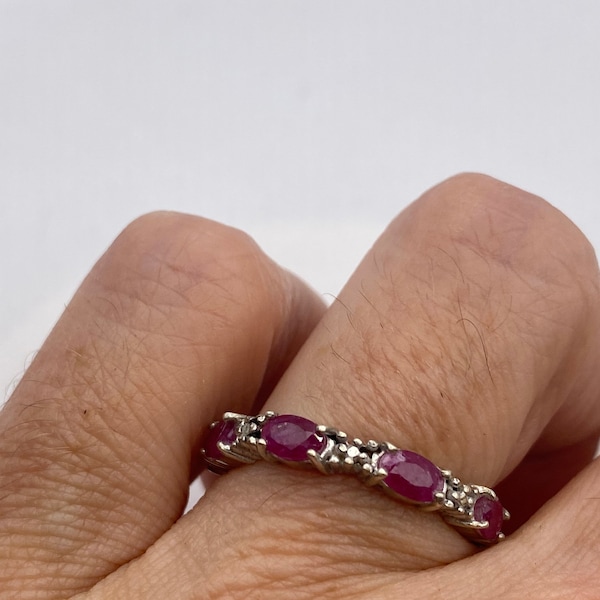 Antique Ruby Eternity Ring - Etsy