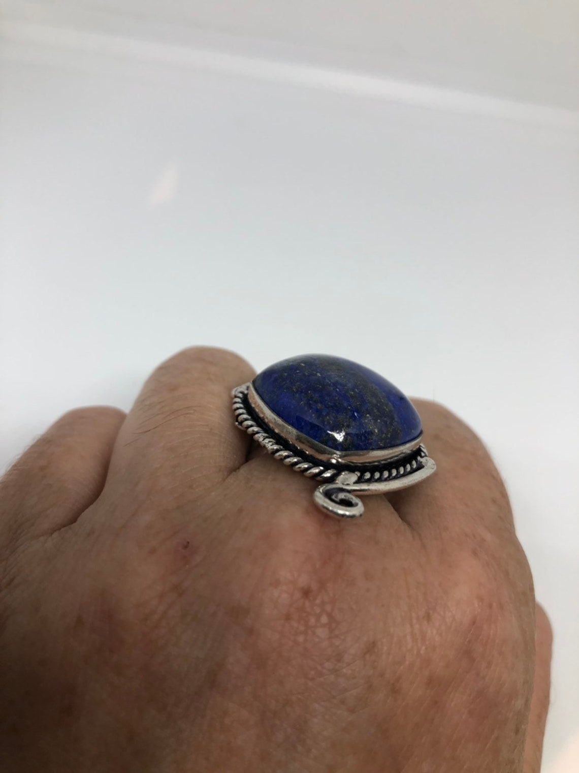 Vintage Blue Genuine Lapis Lazuli Ring | Etsy