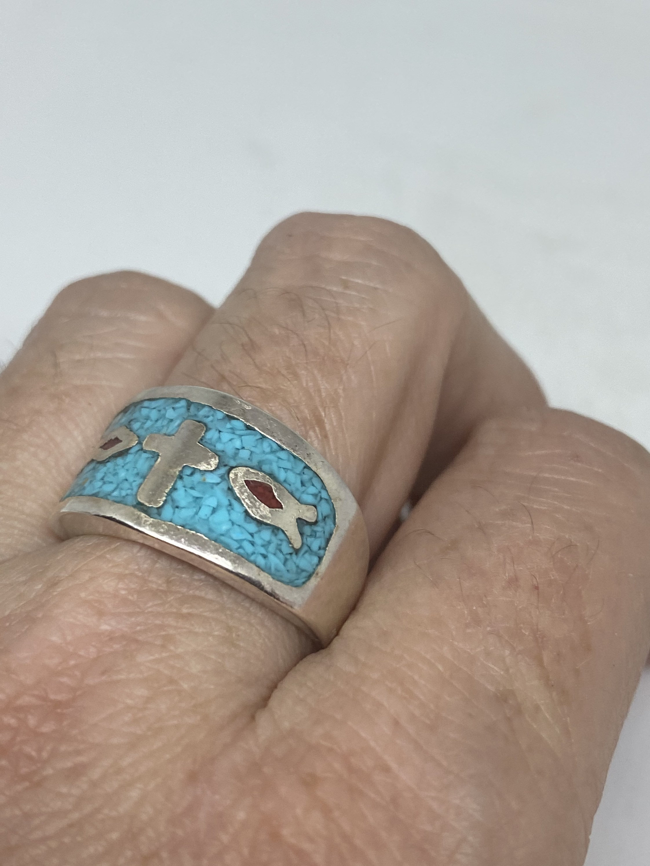 Vintage Native American Style Southwestern Turquoise Coral | Etsy