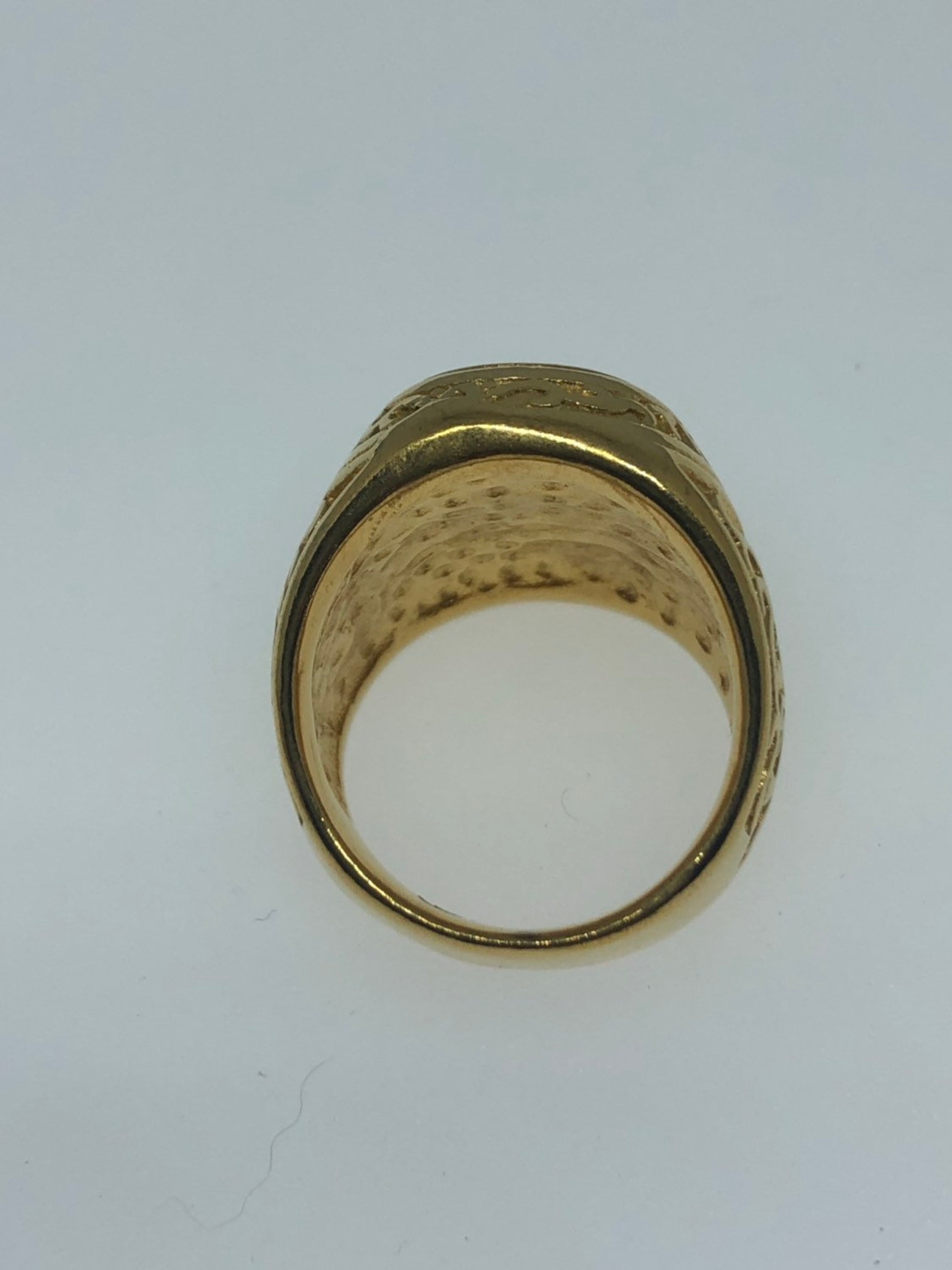 Vintage Golden Stainless Steel Our Lady of Guadeloupe Mens Ring - Etsy