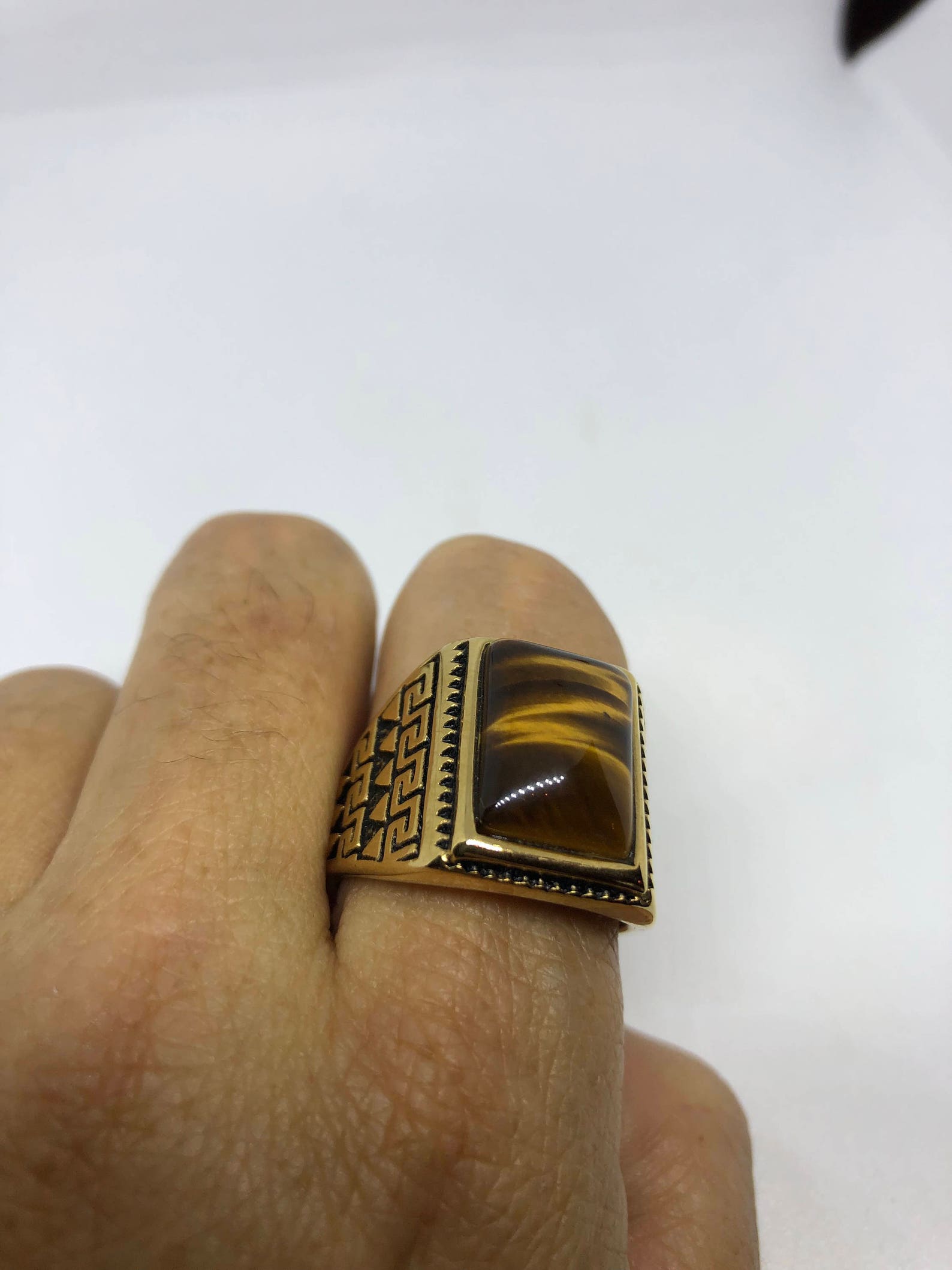 Vintage Gothic Gold Finished Stainless Steel Genuine Tigers | Etsy