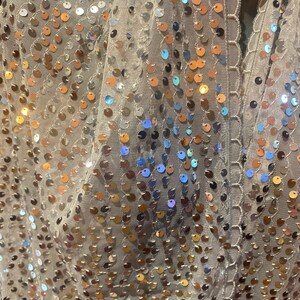 Vintage Styled Sheer Silver Sequined Embroidered Wrap Shawl - Etsy