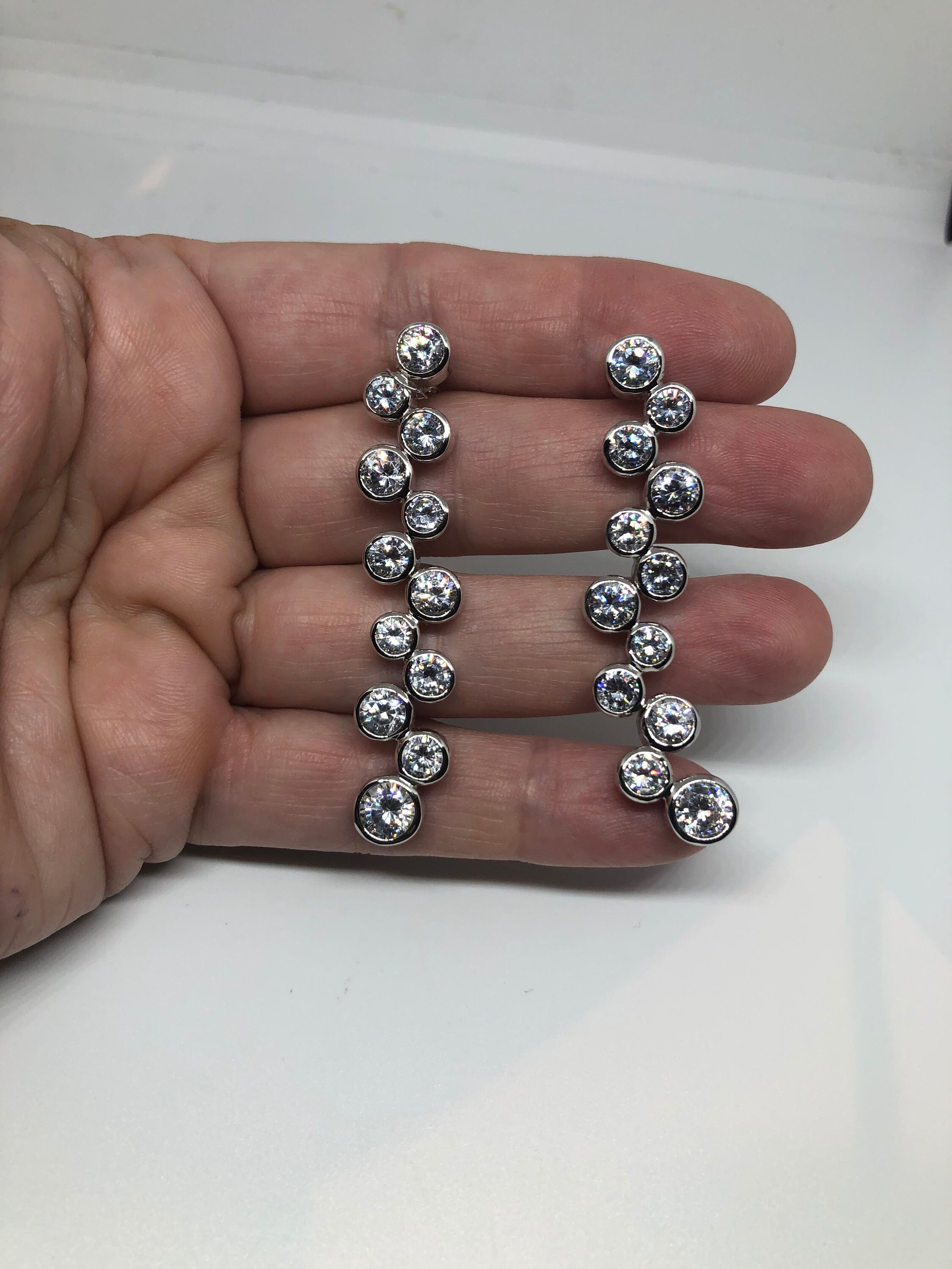 Vintage Handmade sterling silver diamond look Gemstone | Etsy