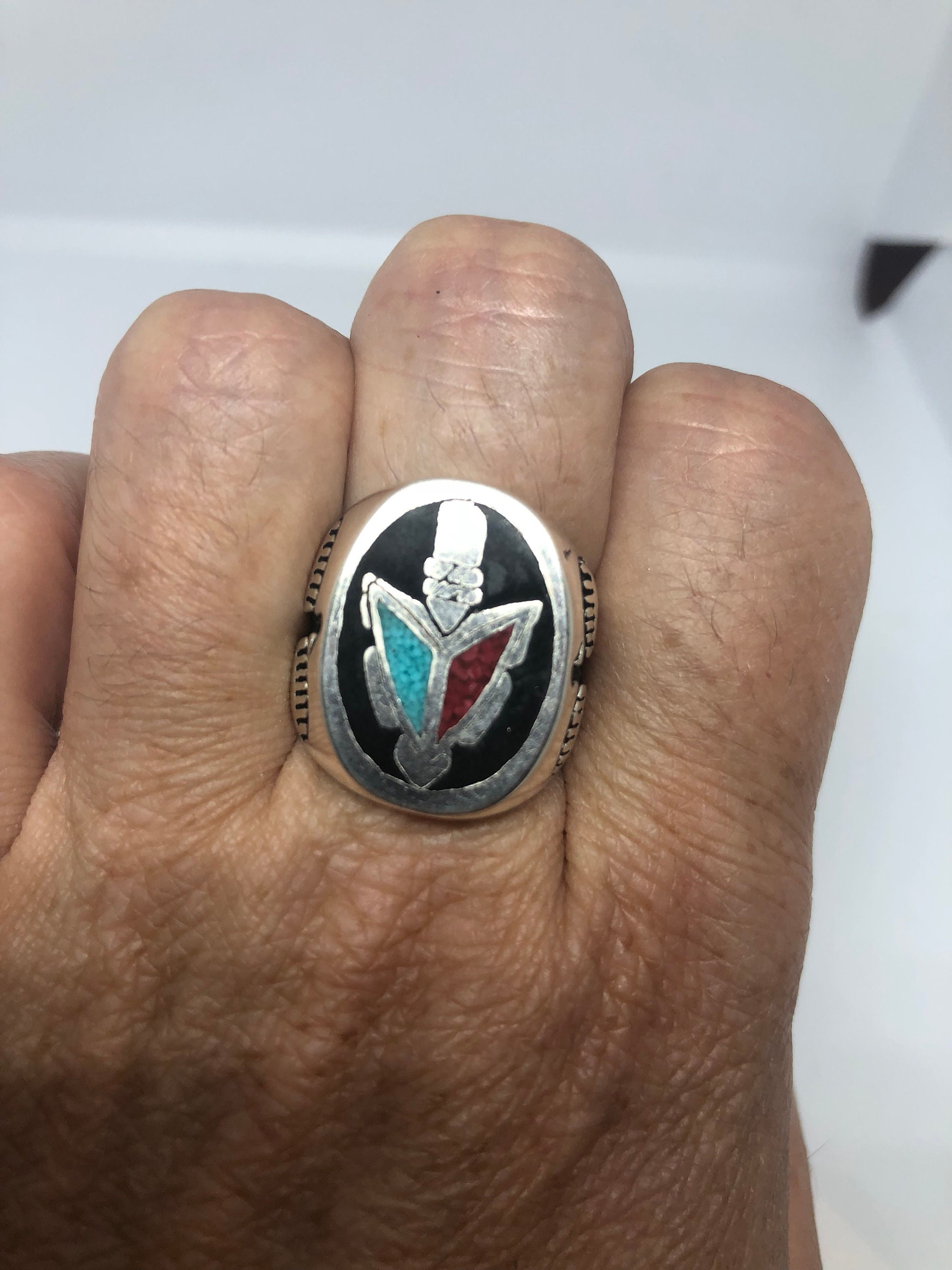 Vintage Native American Style Southwestern Stone Real | Etsy