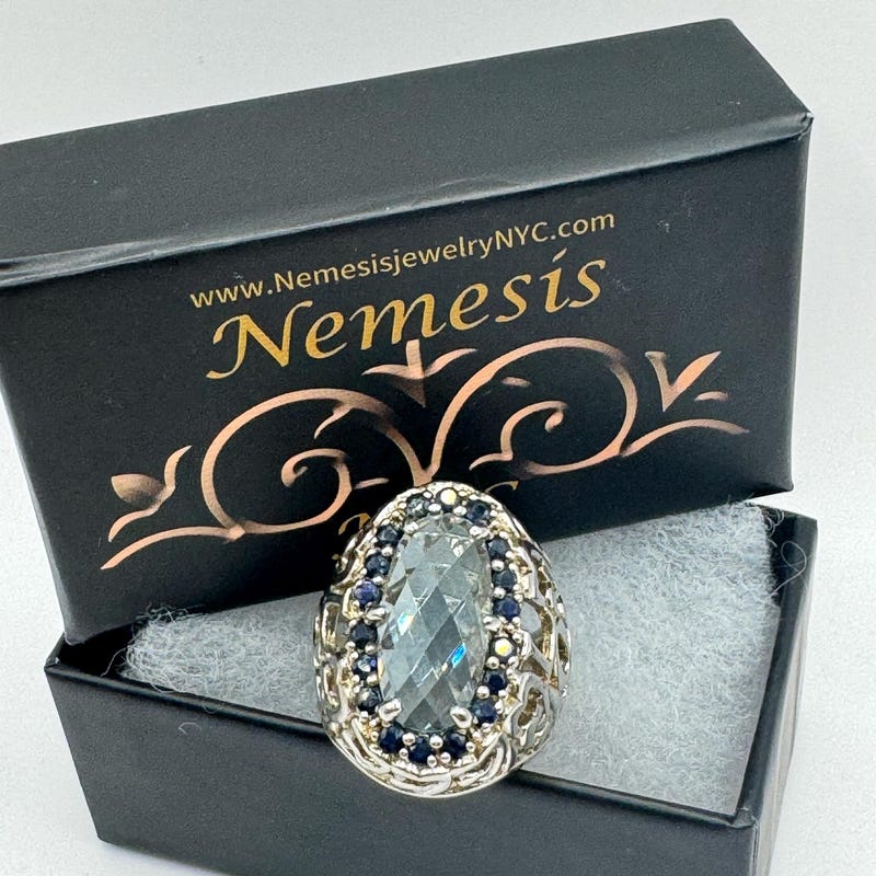 Funky Blue Sapphire Ring - Etsy