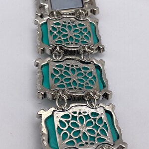 Vintage Austro Green Glass Jade Bracelet Silver Gold Stainless Steel - Etsy