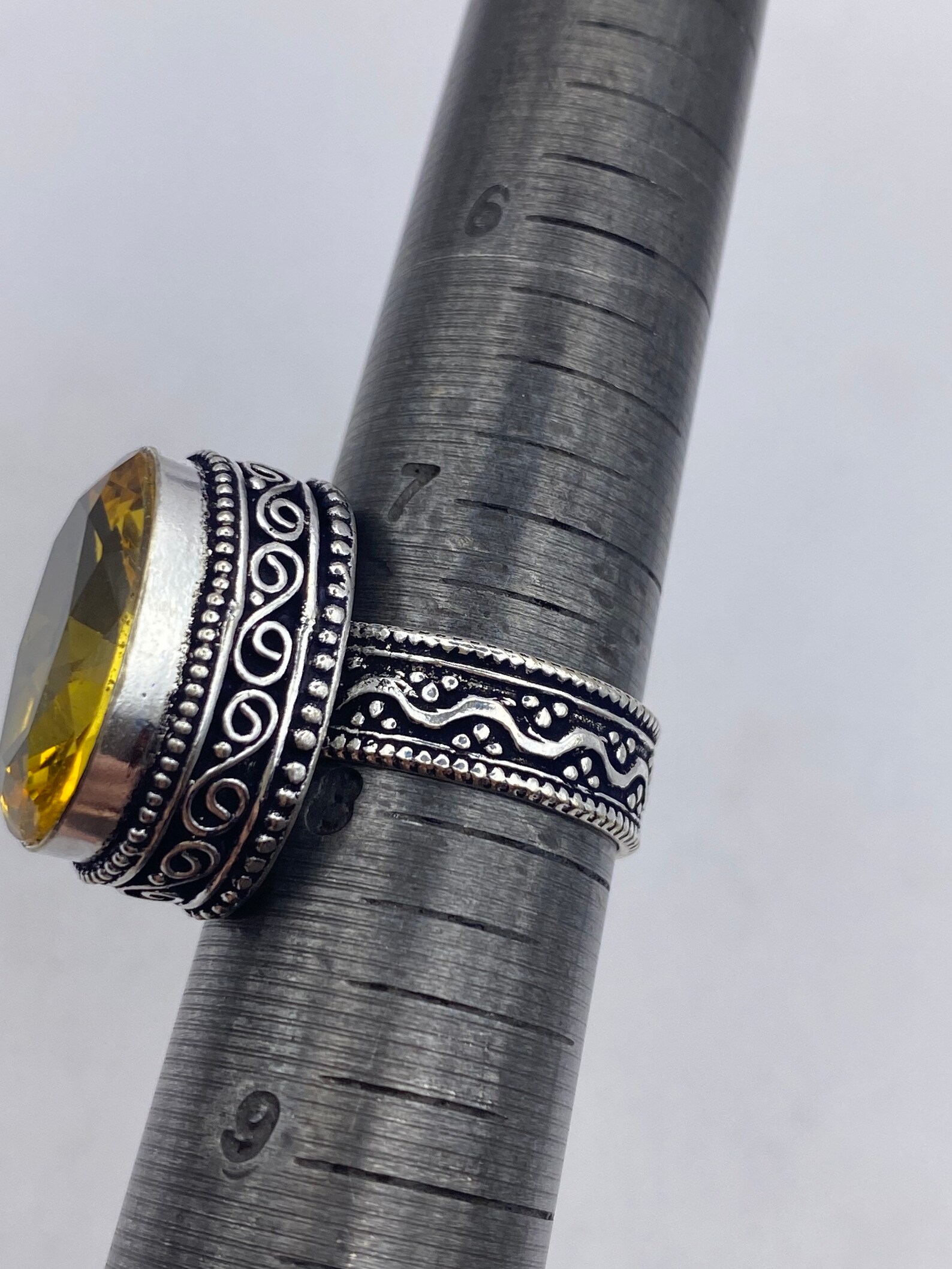 Vintage Golden Vintage Art Glass Ring About 1 Inches Knuckle - Etsy