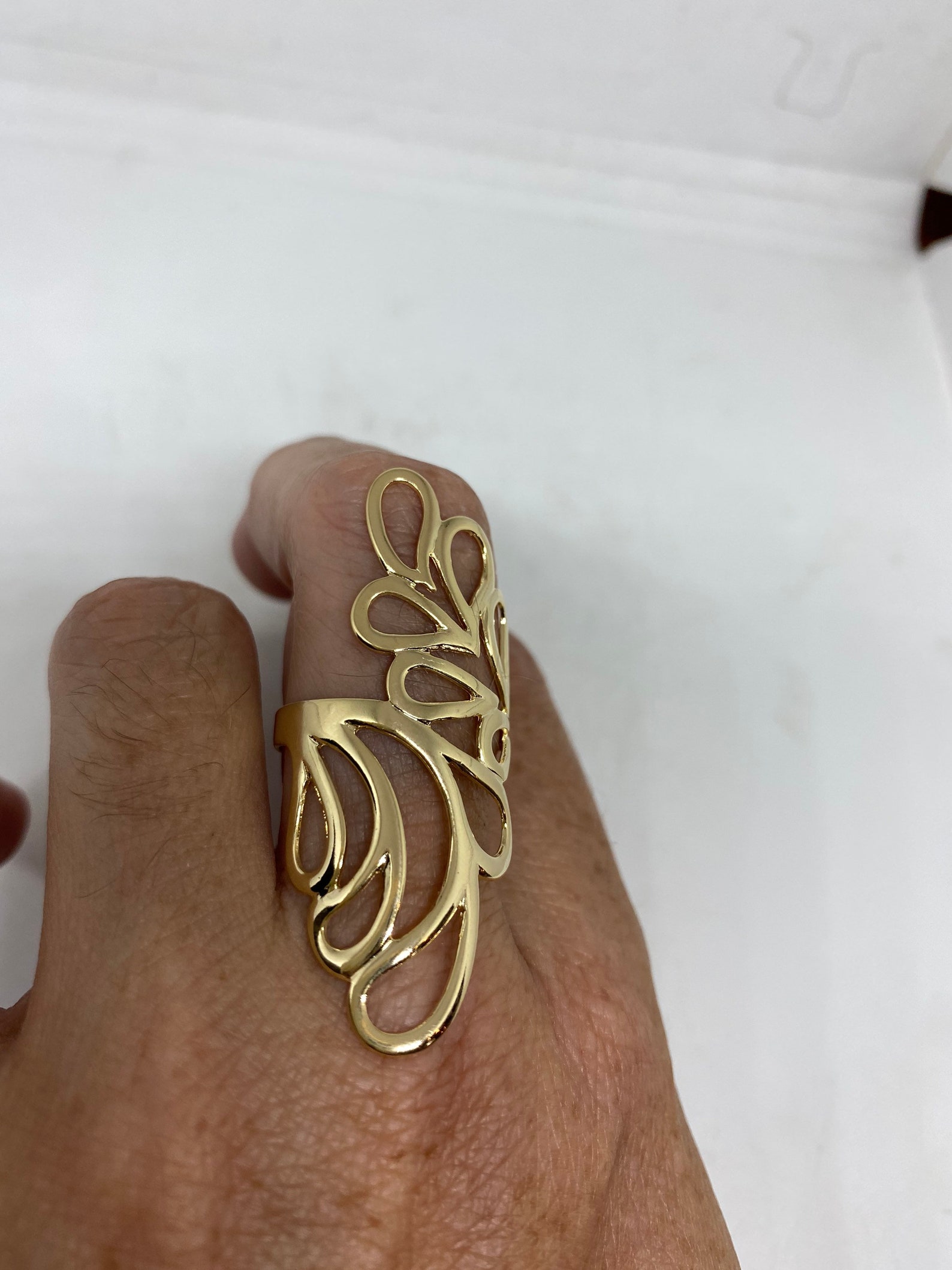 Vintage 9K Gold Filled Spoon Ring - Etsy