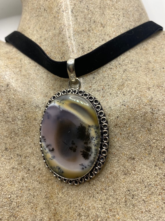 Vintage brown agate necklace - Gem