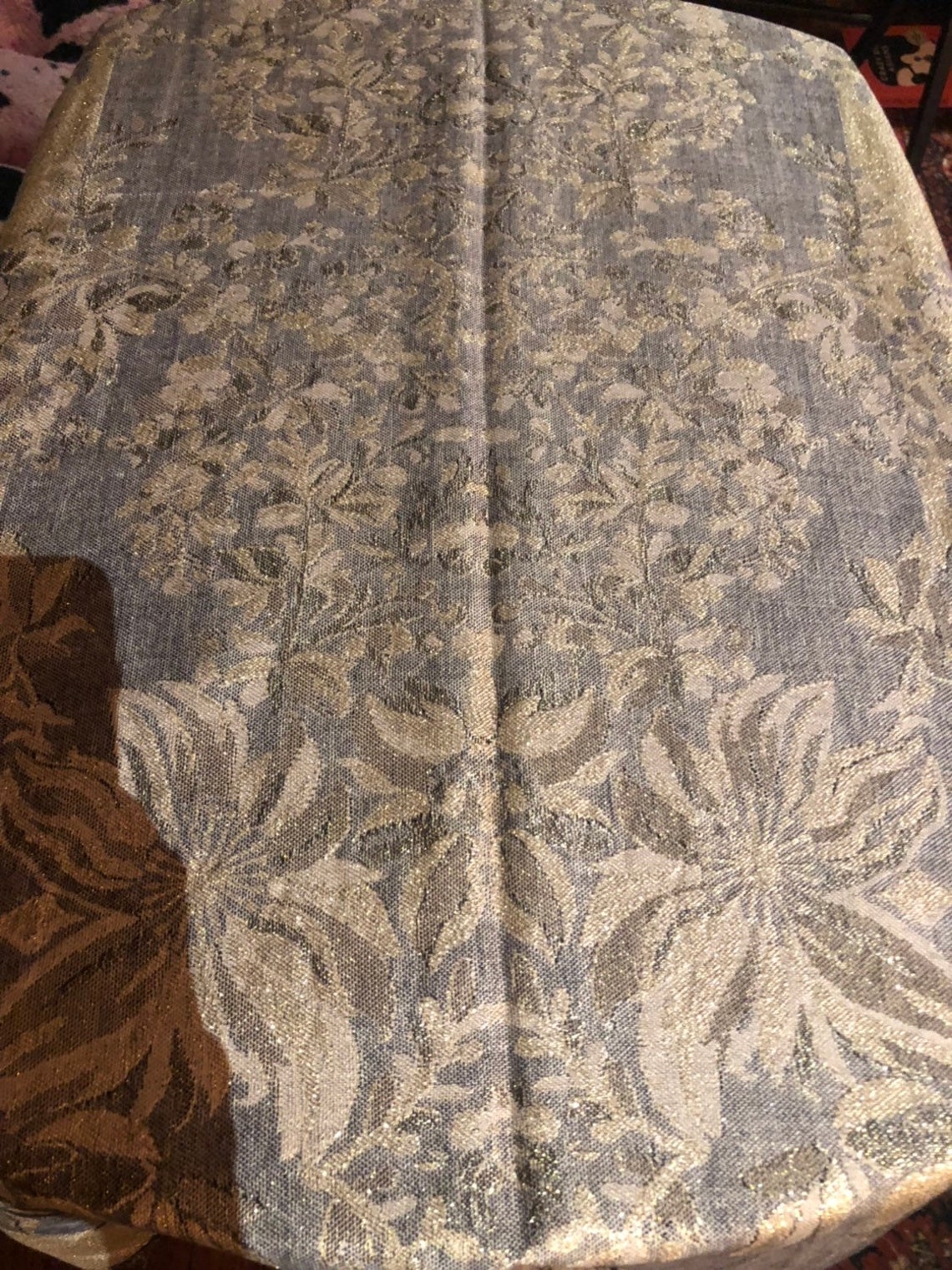 Nemesis Vintage Gray Cream Gold Metallic Flower Brocade - Etsy