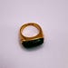 Vintage Green Fun Jade Golden Finished Mens Ring - Etsy