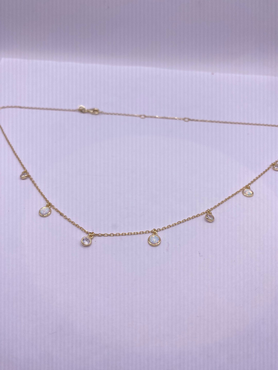 Vintage White Opal Choker 925 Sterling Silver Pendant Necklace - Etsy