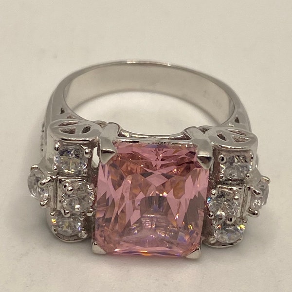 Pink Cz Ring - Etsy