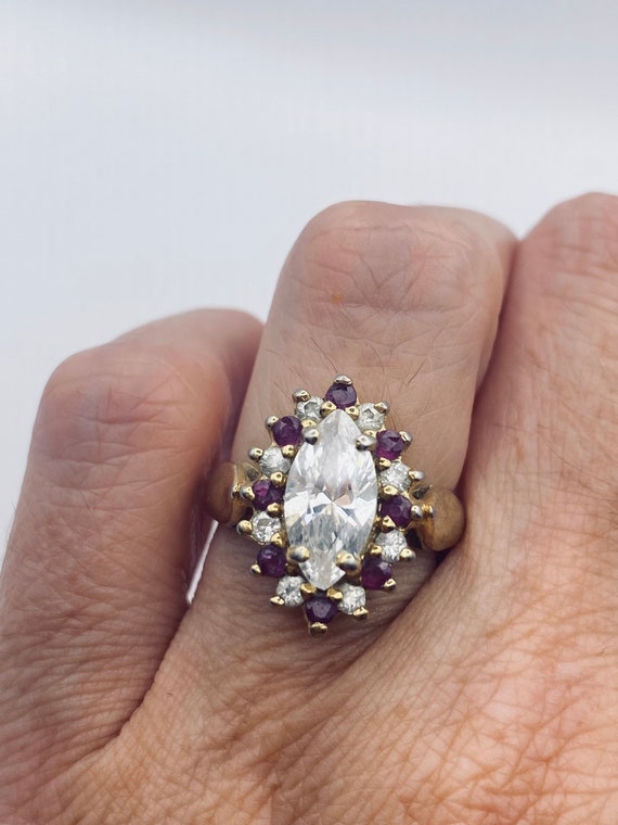 sterling silver vintage ruby - Gem