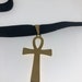 Golden Egyptian Ankh Pendant Choker - Etsy