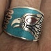 Vintage Native American Style Southwestern Turquoise Stone Inlay Mens ...