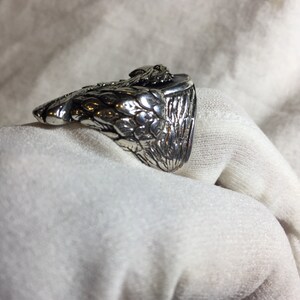 Vintage Native American Style Silver Finish Mens Winged Hawk Ring - Etsy
