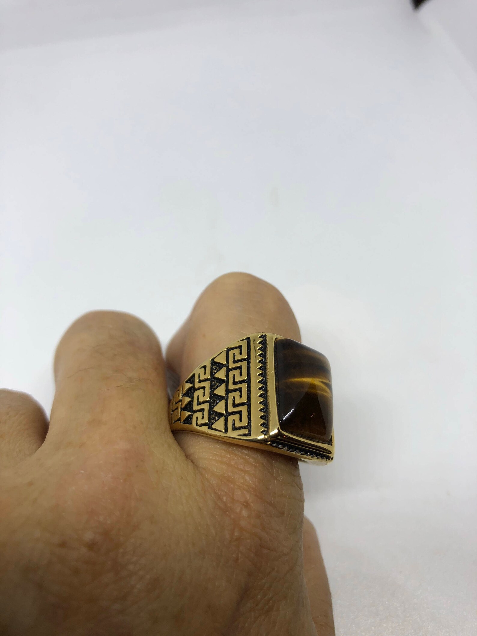 Vintage Gothic Gold Finished Stainless Steel Genuine Tigers | Etsy