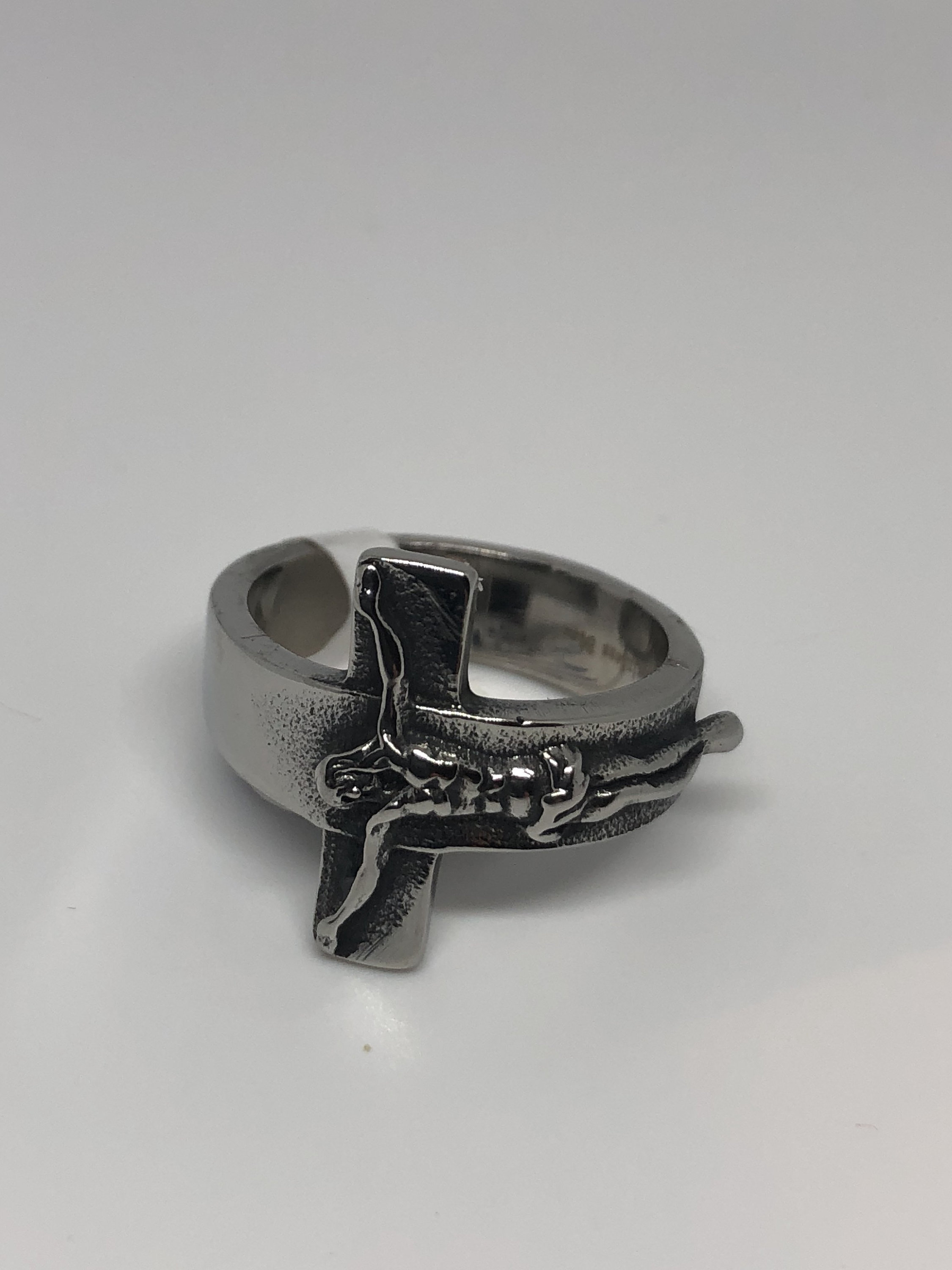 Vintage Gothic Cross Crucifix Mens Ring - Etsy