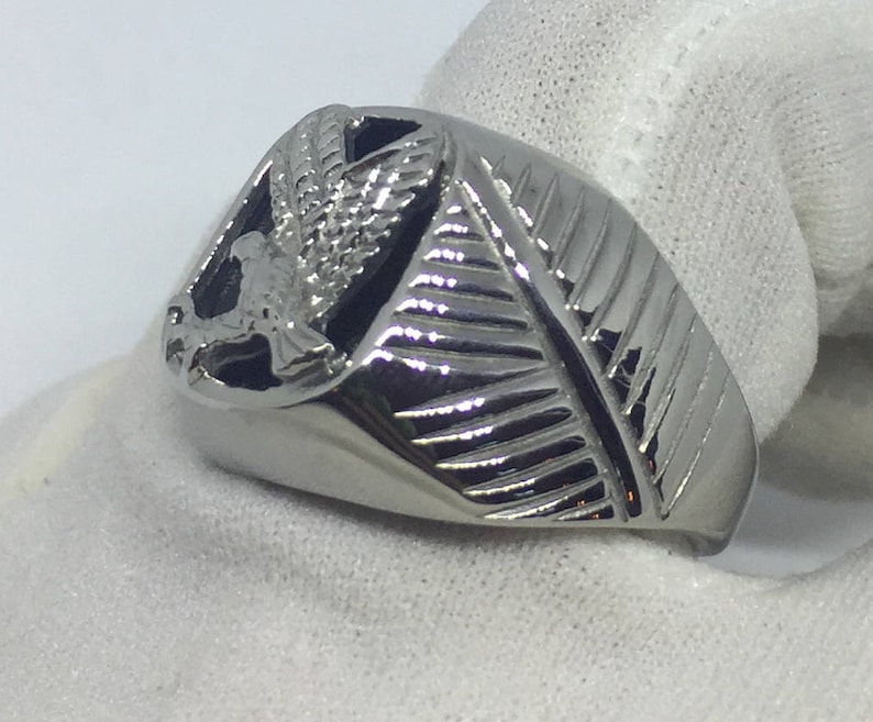 Vintage Black Onyx Inlay Southwestern Mens Eagle Ring - Etsy