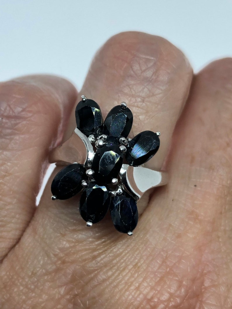 Vintage Handmade Deep Blue Sapphire Setting 925 Sterling - Etsy