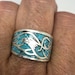 Vintage Native American Style Southwestern Turquoise Stone Inlay Mens ...