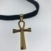 Golden Egyptian Ankh Pendant Choker - Etsy