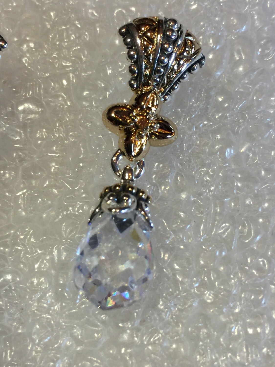 Vintage Handmade Sterling 926 Sterling Silver Diamond Look Gemstone ...