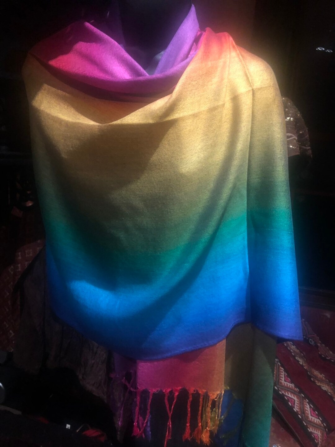 Vintage Rainbow Gay Pride Brocade Pashmina Scarf Wrap Shawl - Etsy
