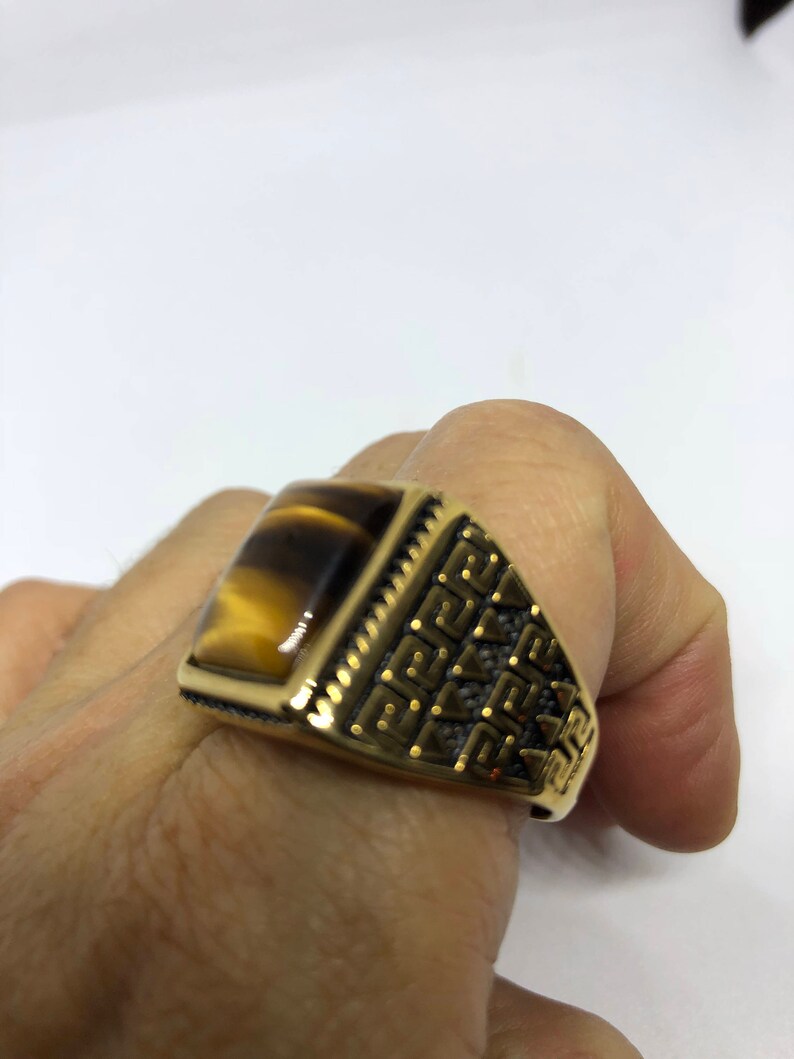 Vintage Gothic Gold Finished Stainless Steel Genuine Tigers - Etsy