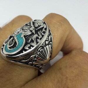 Vintage Southwestern Turquoise Mermaid Ring - Etsy