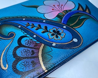 Anuschka Leather Wallet Deer Trifold Accordian Wallet - Etsy