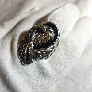 Vintage Native American Style Silver Finish Mens Winged Hawk Ring - Etsy