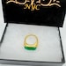 Vintage Green Fun Jade Golden Finished Mens Ring - Etsy