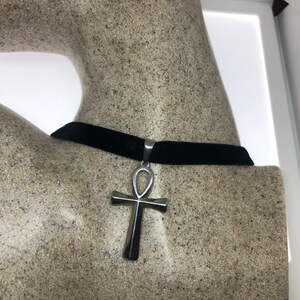 Silver Egyptian Ankh Pendant Choker - Etsy
