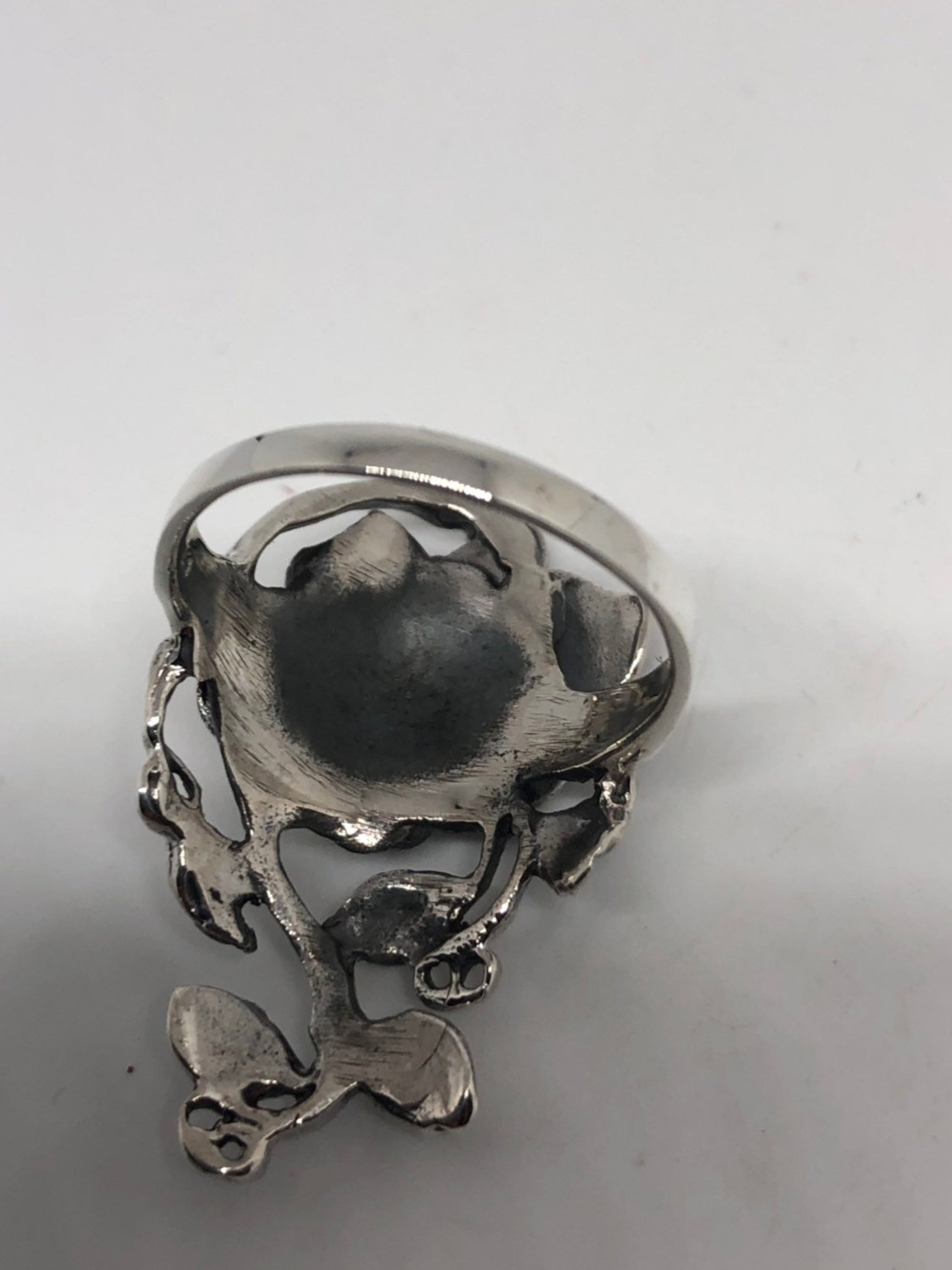 Vintage Rose Flower 925 Sterling Silver Antiqued Ring - Etsy
