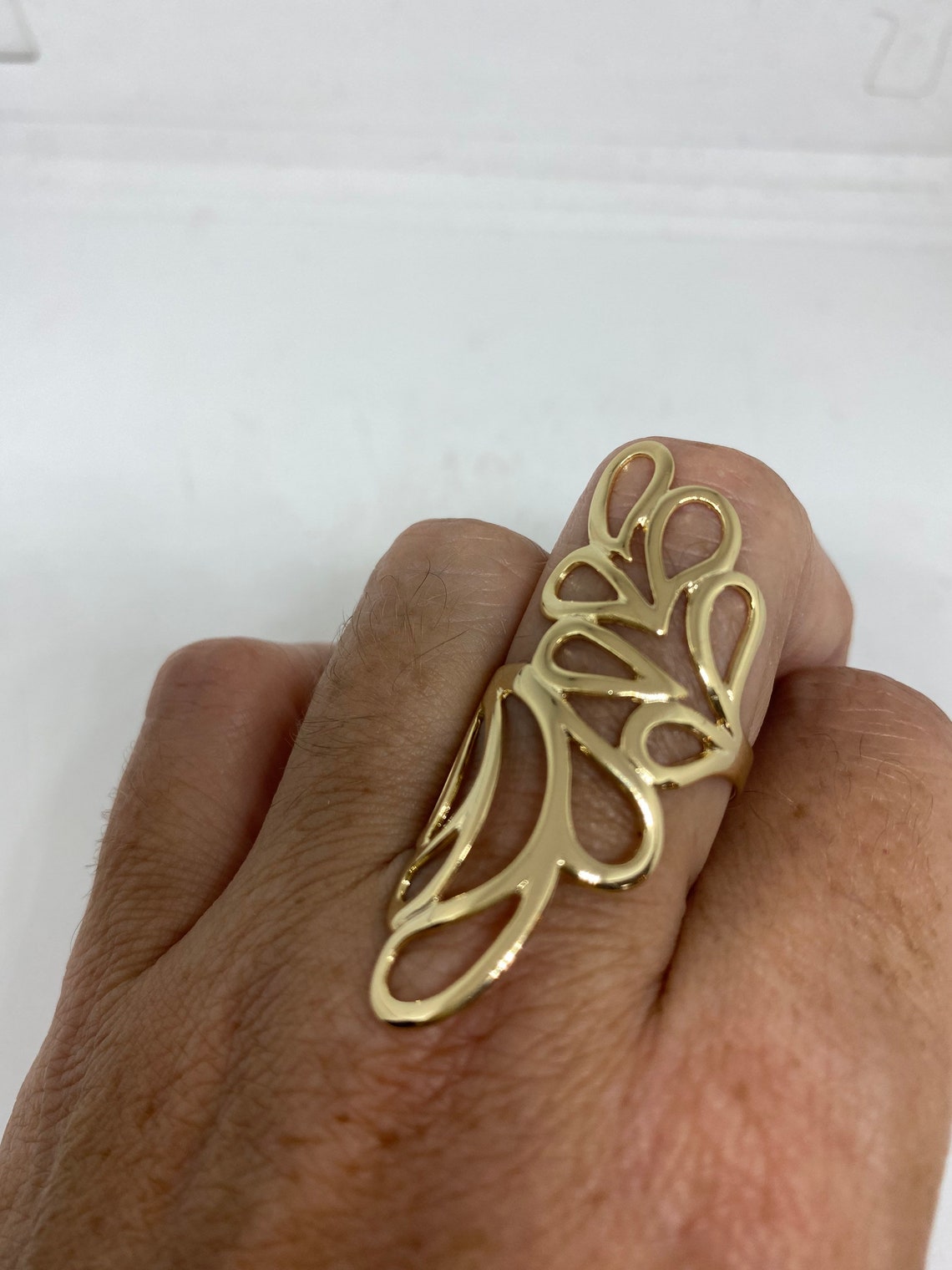 Vintage 9K Gold Filled Spoon Ring - Etsy