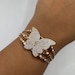 Vintage Butterfly Bangle Bracelet 9k Gold Filled Crystal - Etsy