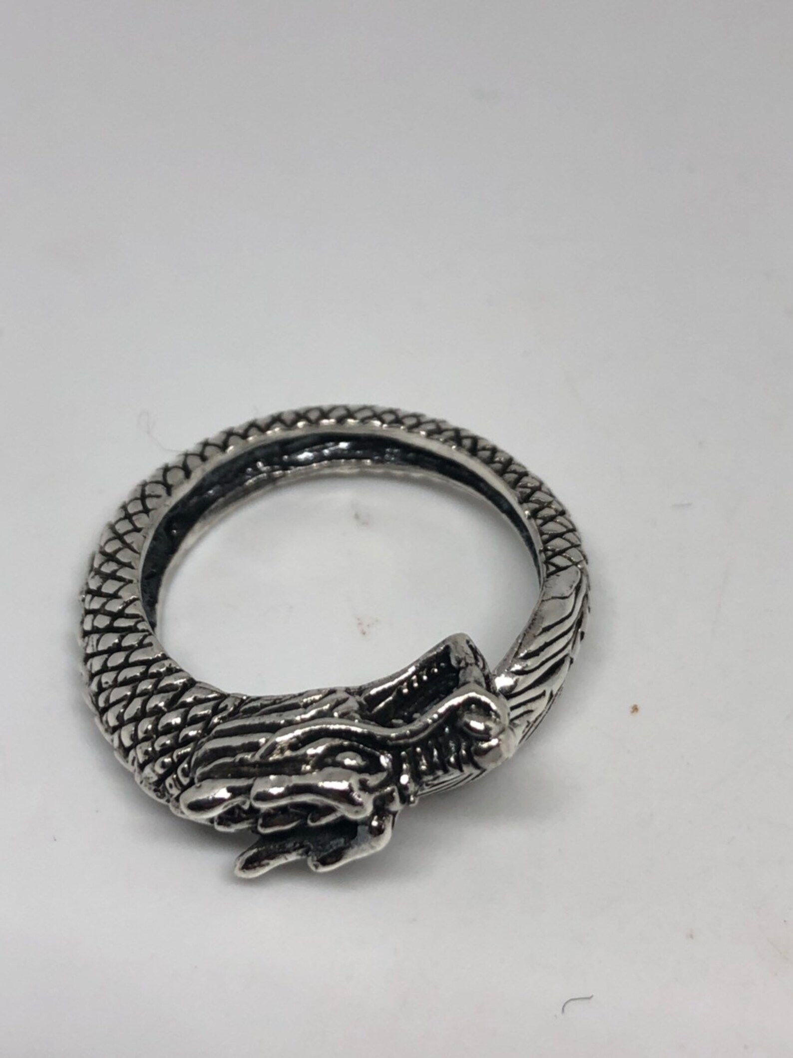 Vintage Gothic Dragon Sterling Silver Mens Ring - Etsy