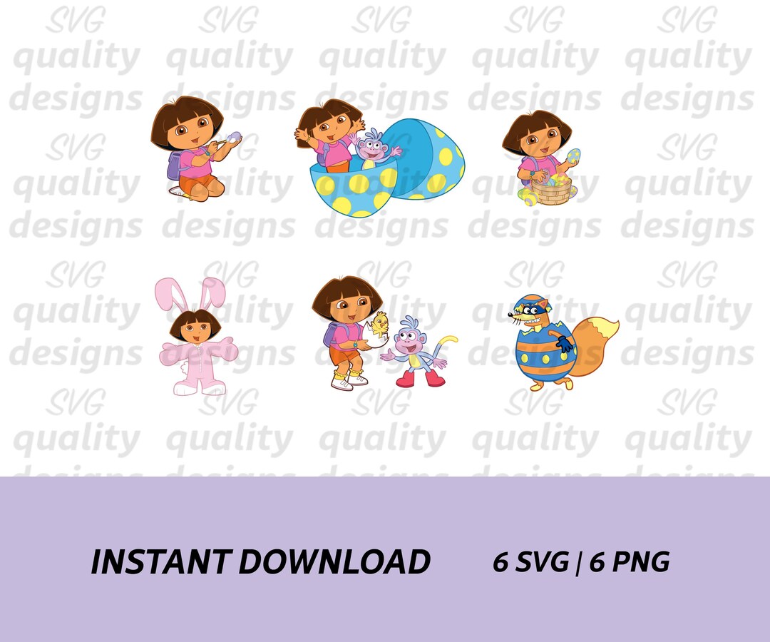 9 Dora Easter Svg Png Bundle - Etsy