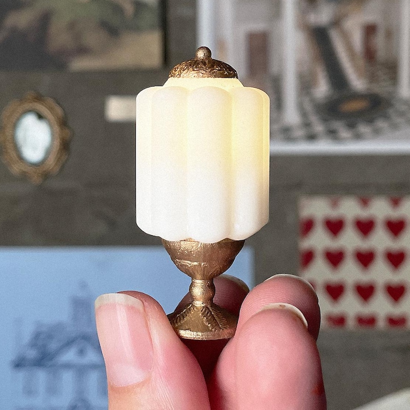 Miniature Milk Glass Lamps - Etsy