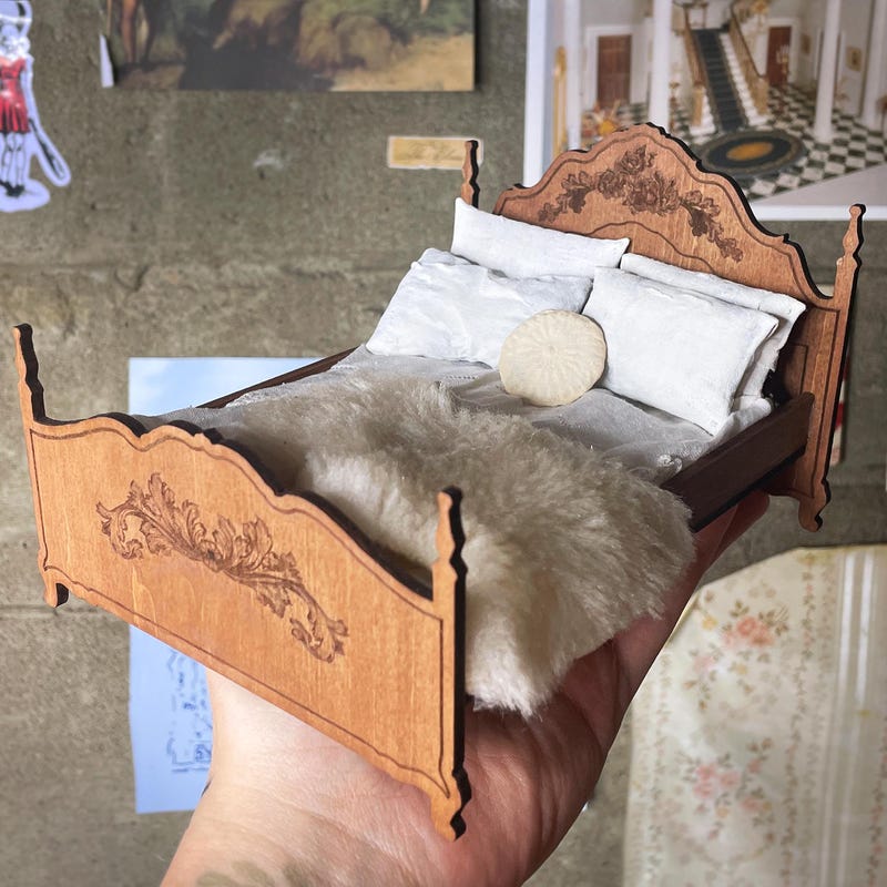 1/12 Scale Bed Shabby Chic - Etsy