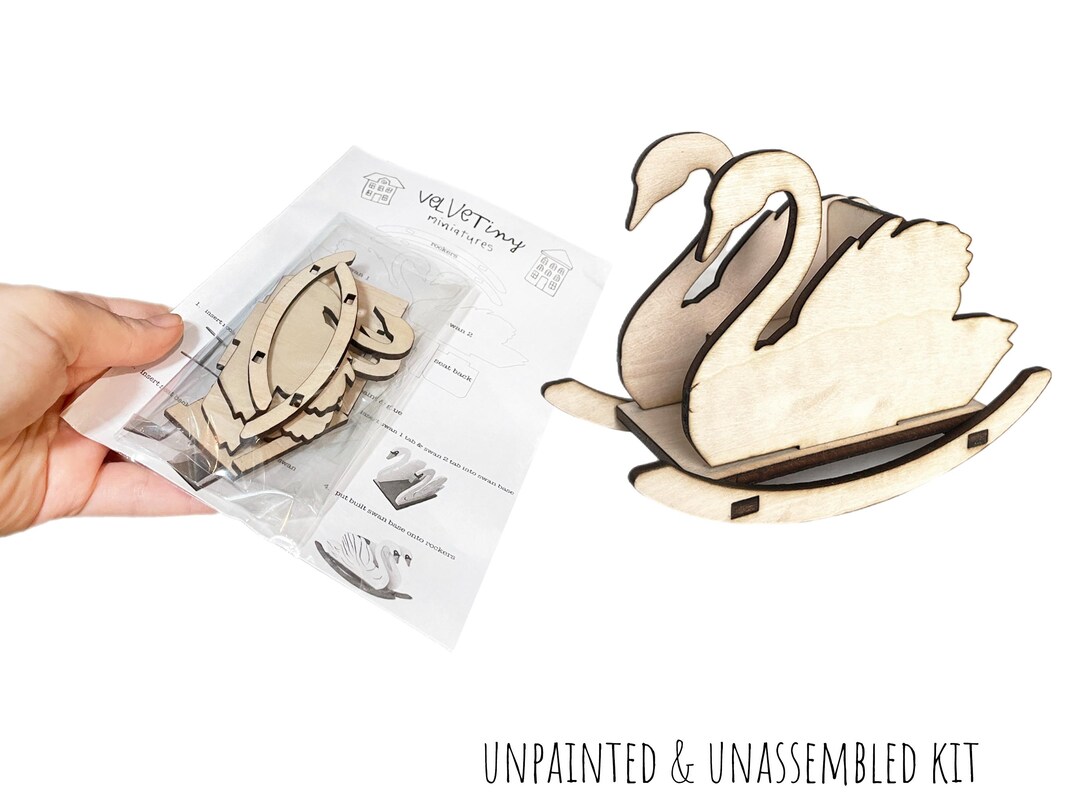 Dollhouse Swan Rocker KIT Made to Order 1:12 Miniature Nursery ...