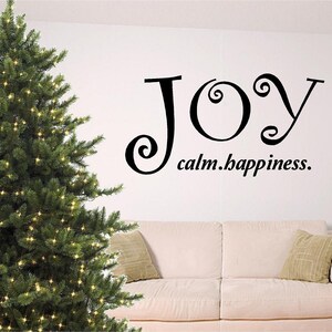 Christmas Wall Art, JOY, Calm. Happiness. - Etsy