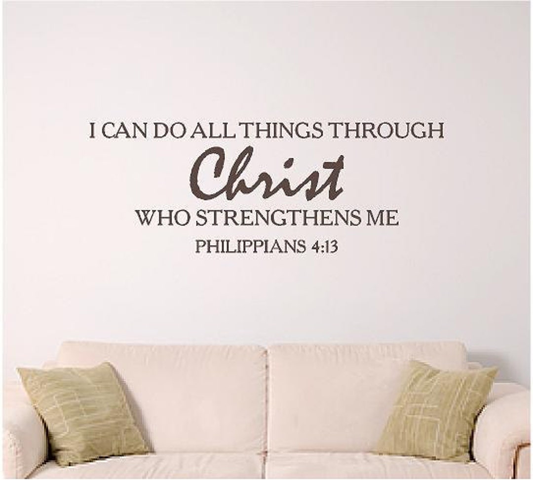 Bible Verse Wall Art, Can Do All Things Through Christ - Etsy