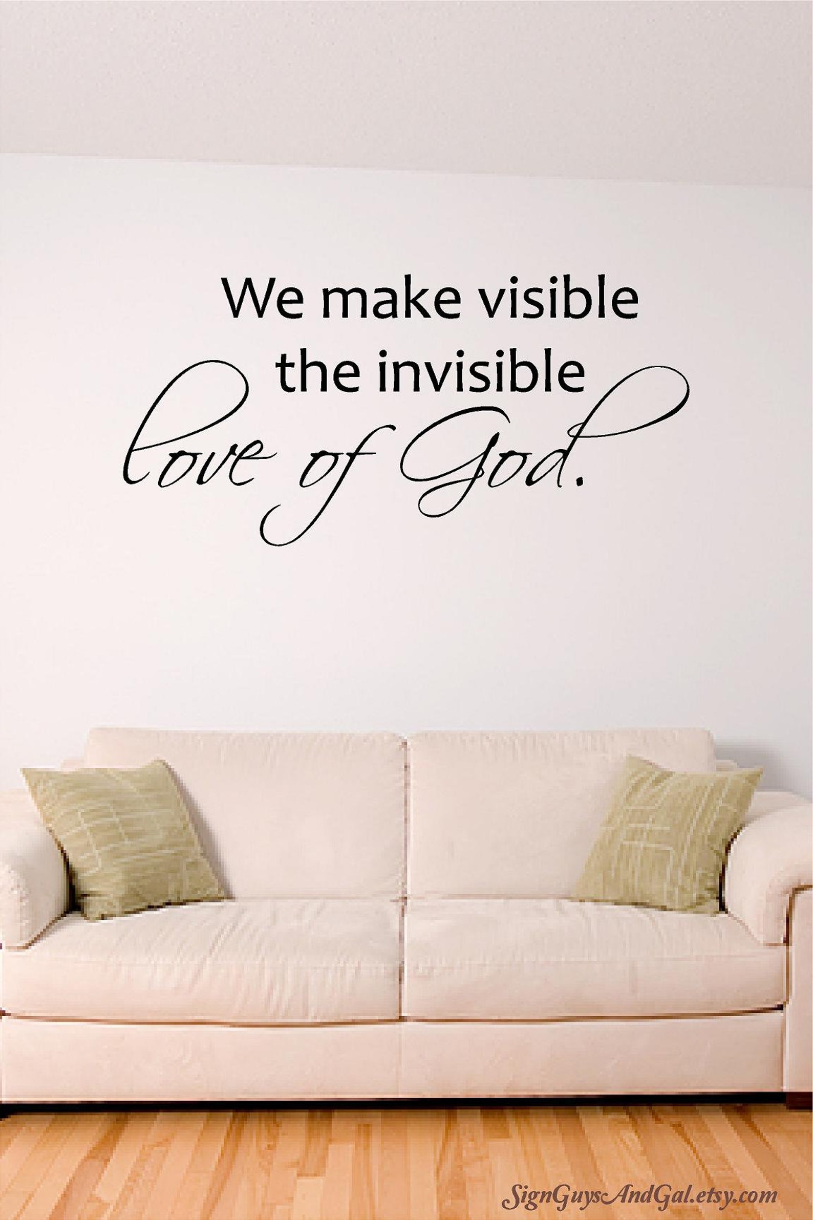 Visible Love of God Wall Decal Home Decal Church Wall Decal | Etsy