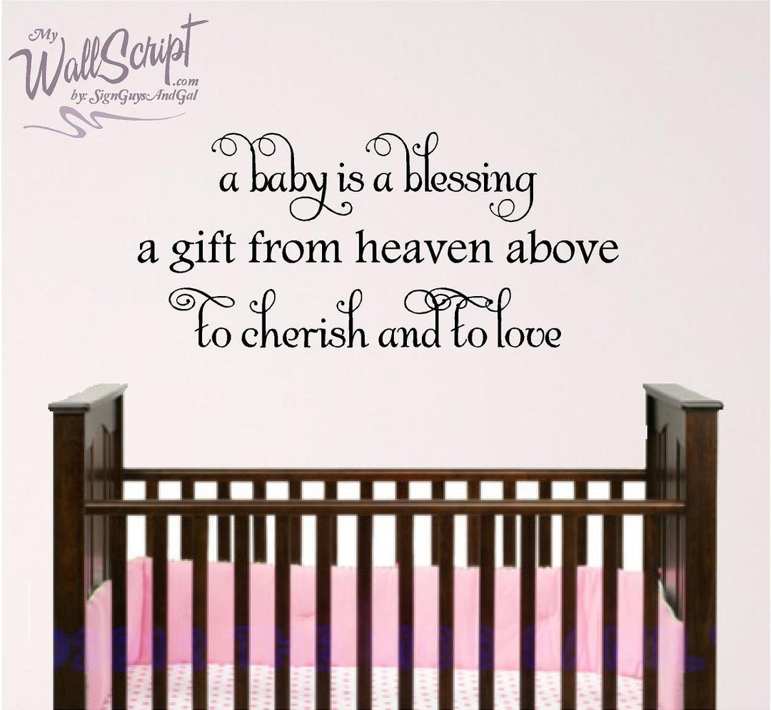 Nursery Bible Verse Wall Art, a Baby is a Blessing - Etsy