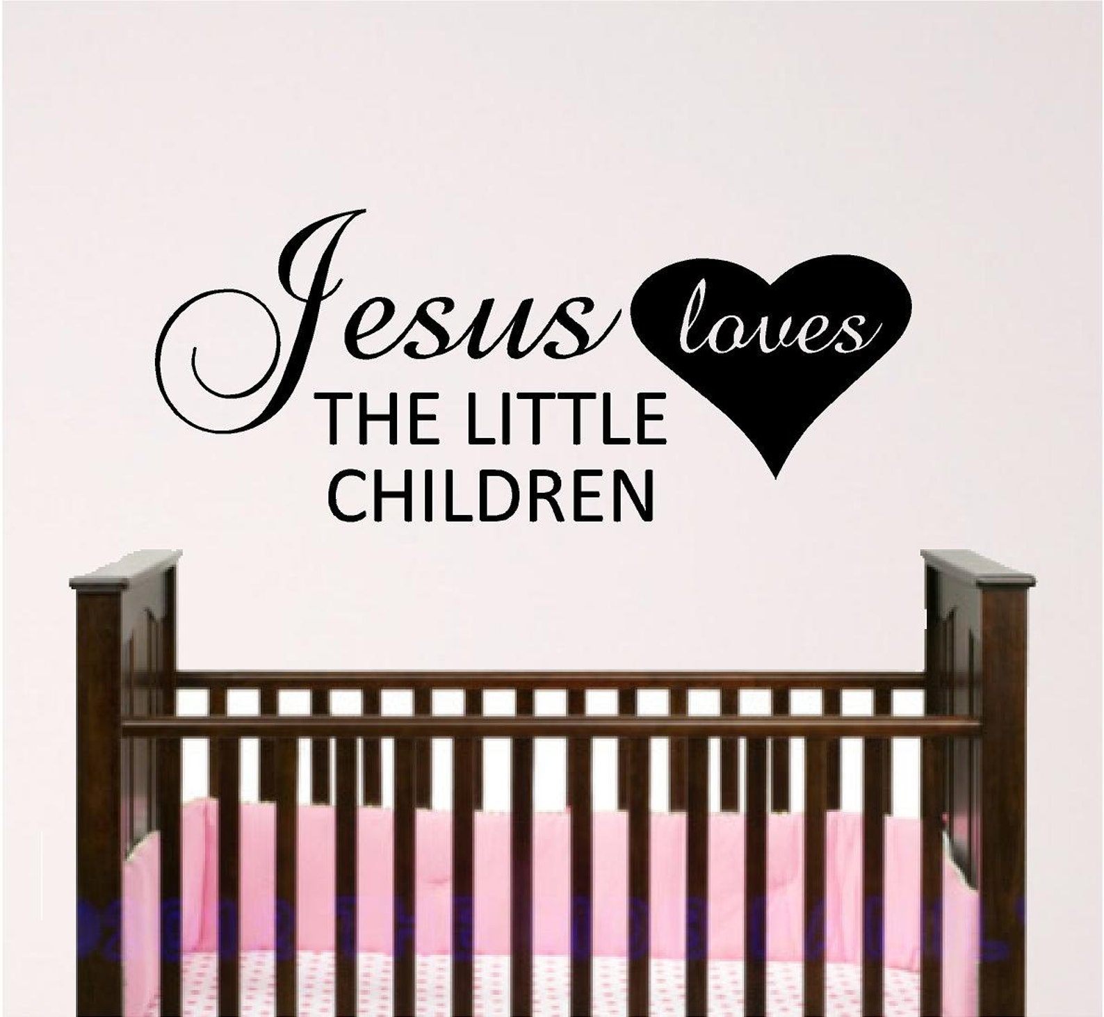 Nursery Wall Art Jesus Loves the Little Children Wall Decal | Etsy
